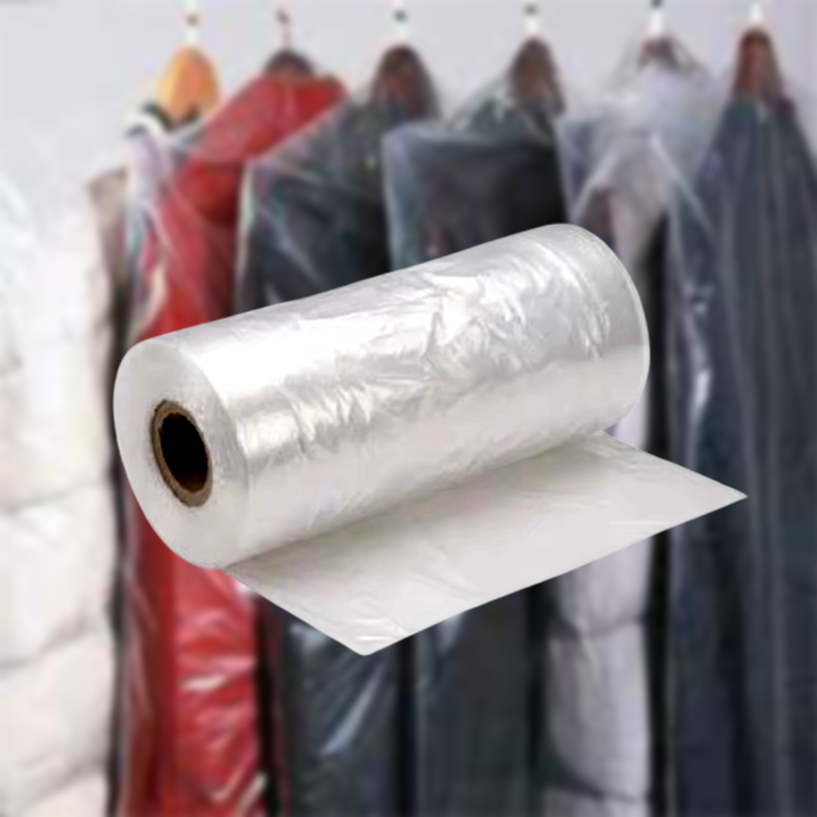 100 Gauge – Continuous & Perforated Polythene Garment Roll 12.5 KG All ...